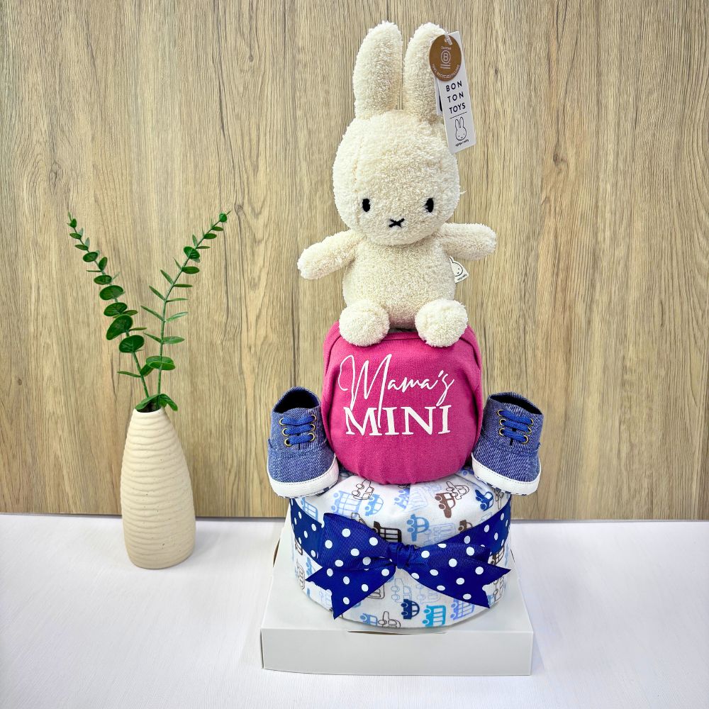 2-Tier Mama's Mini Miffy Baby Boy Diaper Cake – Baby Gift Hamper Singa ...